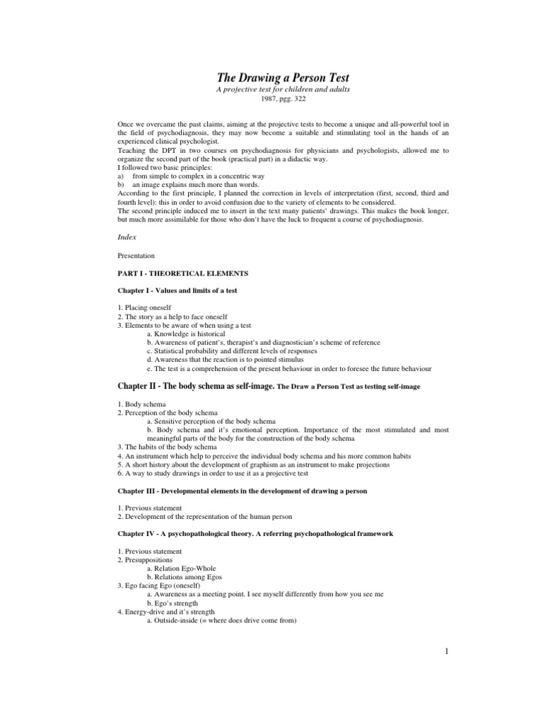 Drawing a Person Test Manual | PDF | Schema (Psychology) | Perception