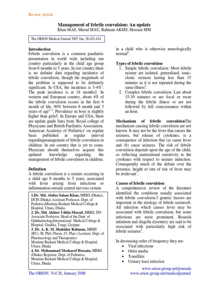 Terapi Kejang Demam | PDF | Meningitis | Epilepsy