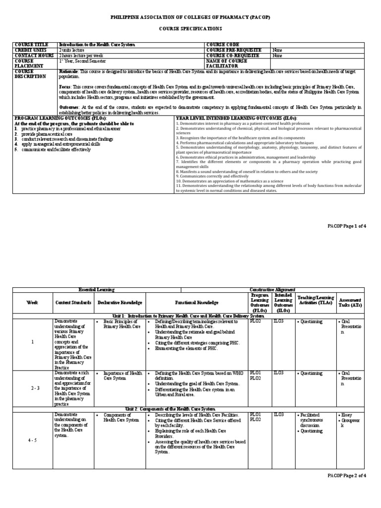 Drafted Introduction To Health Care System | Download Free PDF | Health ...