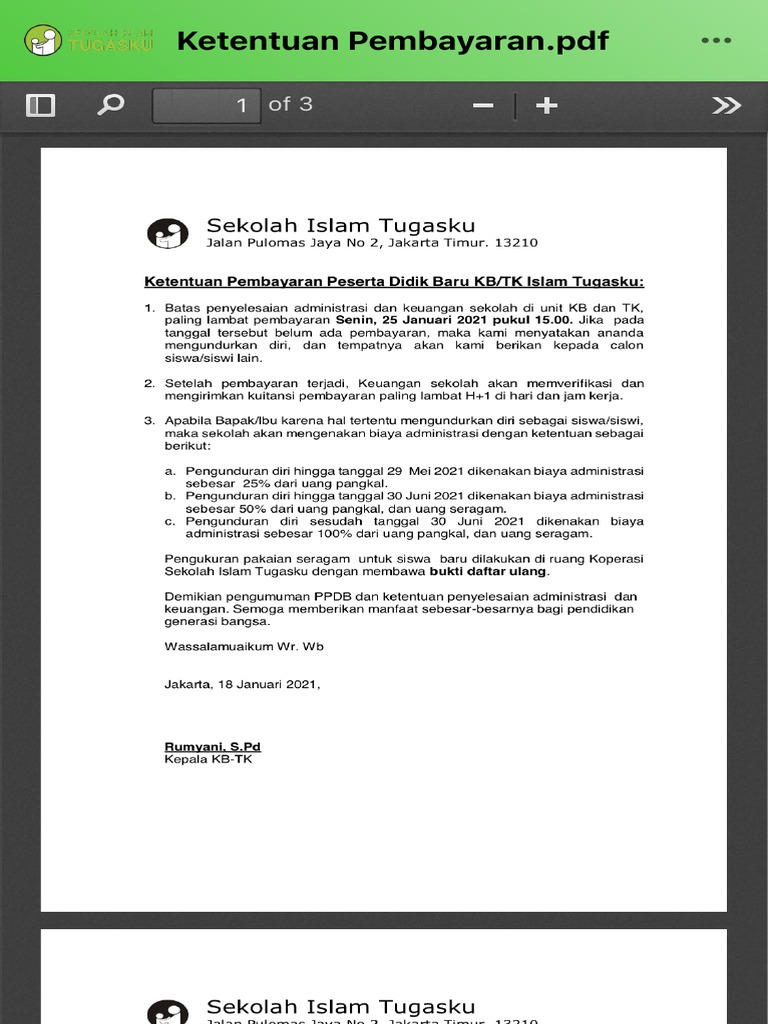 Sekolah Islam Tugasku PDF | PDF