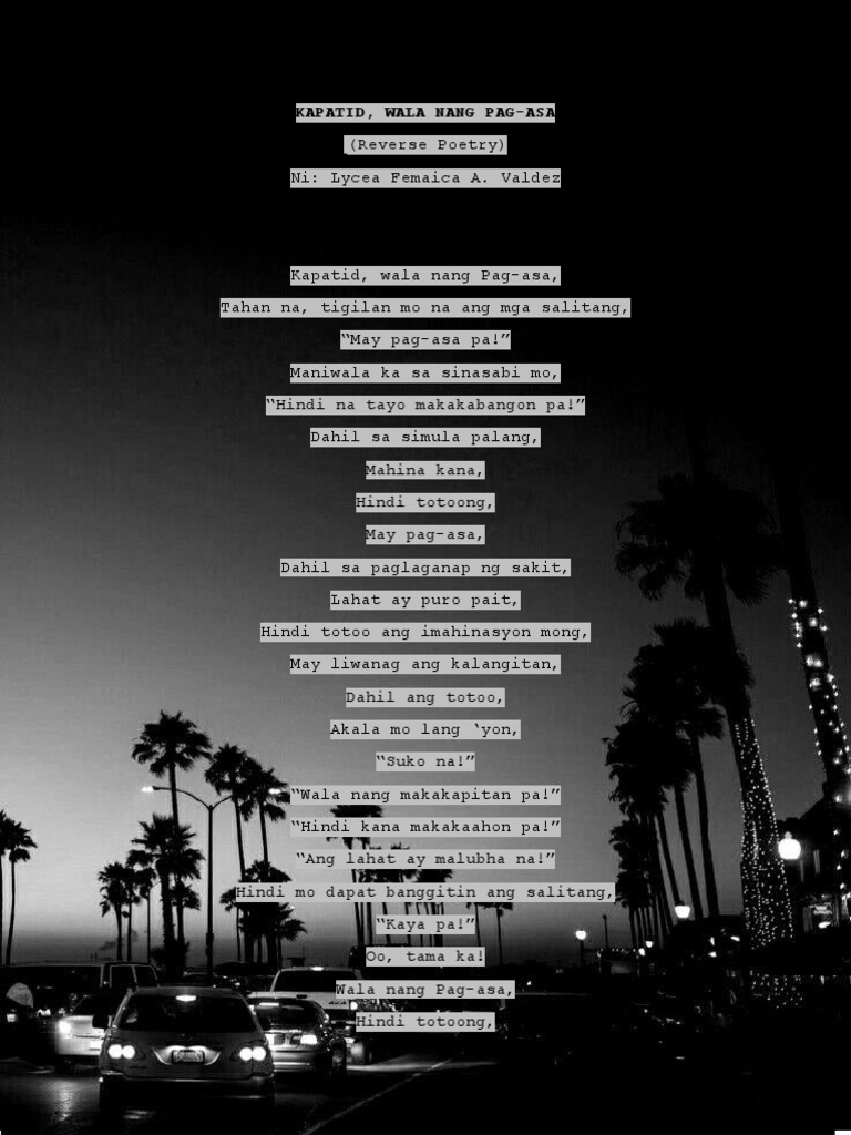 Reverse Poetry | PDF