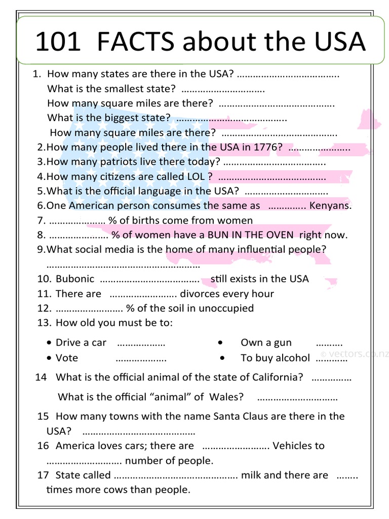 101 Facts About The USA | PDF