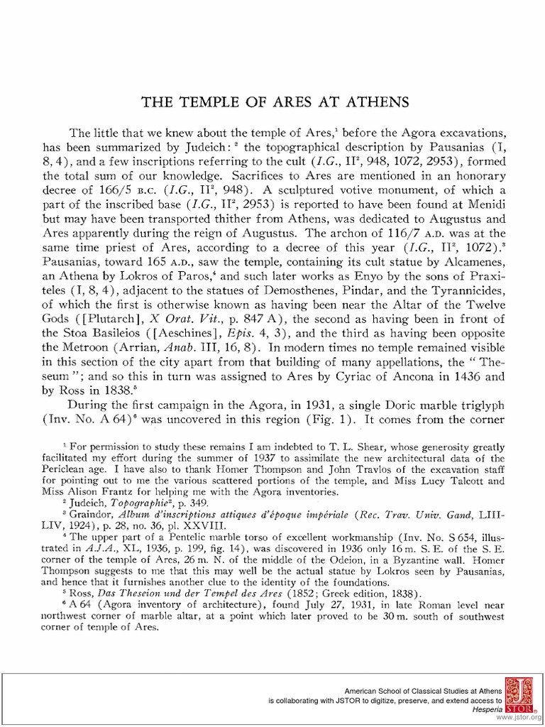 The Temple of Ares at Athens PDF | PDF | Architectural Design ...