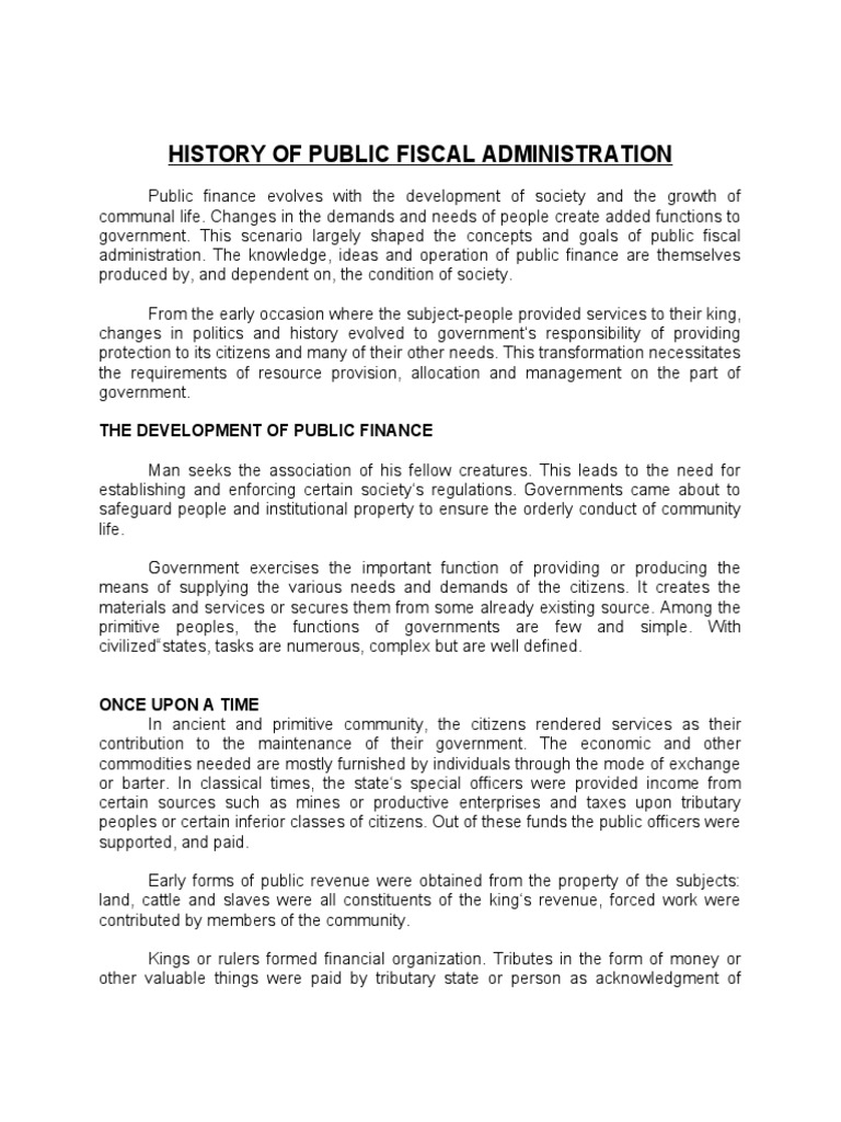 History of Public Fiscal Administration | PDF | Capitalism | Socialism