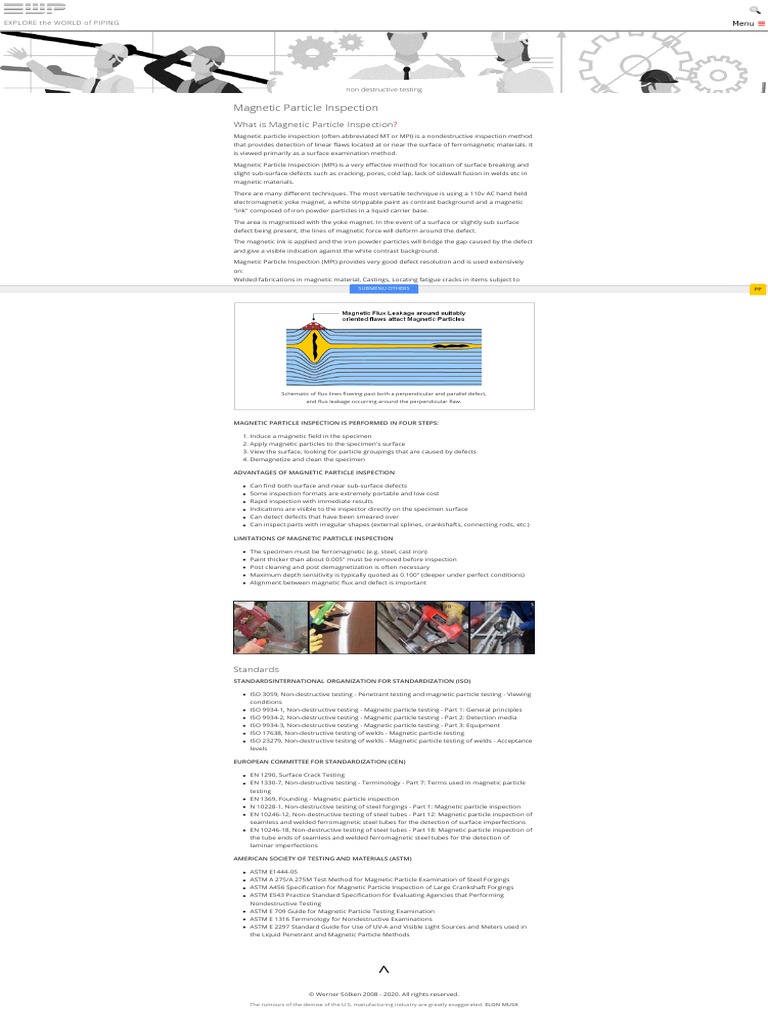 Non Destructive Testing - Magnetic Particle Inspection (MPI) | PDF ...