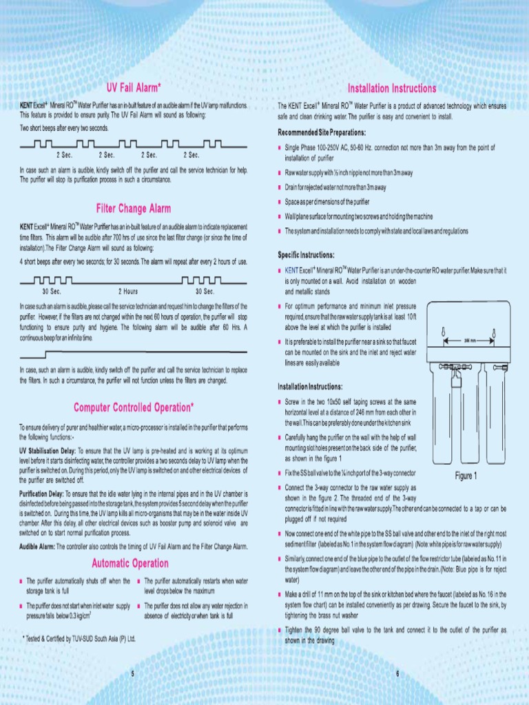 Kent-Excell-Plus-Manual #6 | PDF