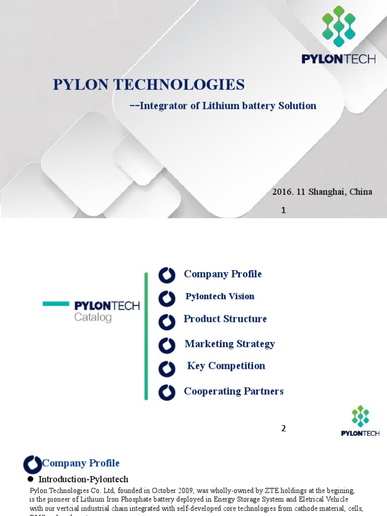 Pylon Technologies - : Integrator of Lithium Battery Solution ...