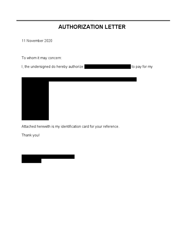 Authorization Letter: TAX and Request For A TAX DECLARATION With The ...