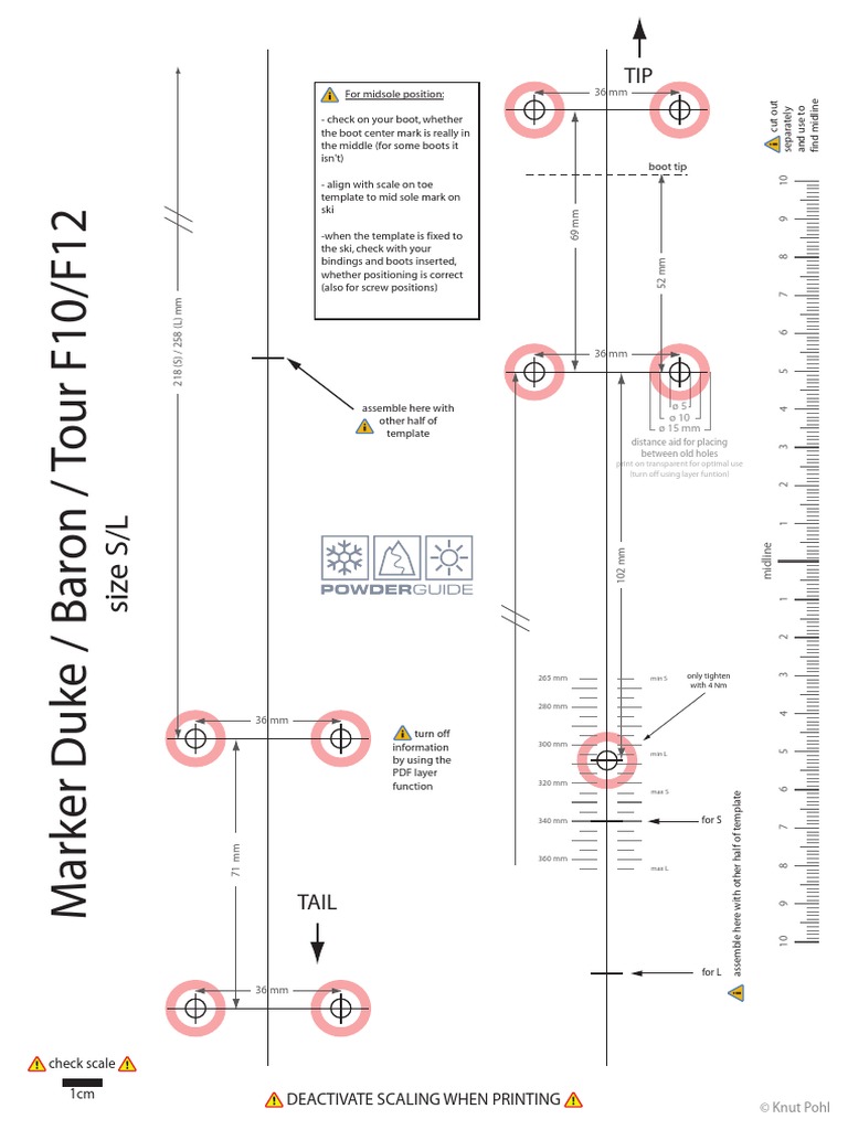 Bohrschablone - Marker Duke Baron Tour PDF | PDF | Individual Sports | Winter