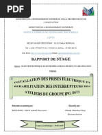 Rapport Du Stage Electrique PDF | PDF | Équipement | Puissance (physique)