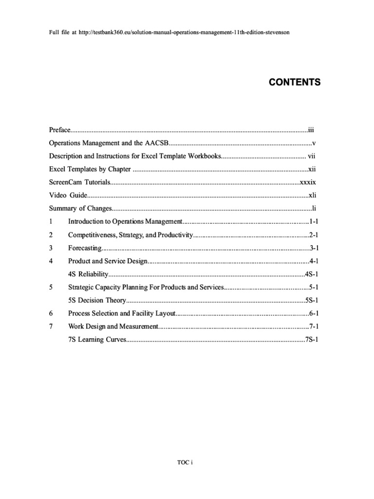Operations Management 11th Edition Solutions | PDF | Business