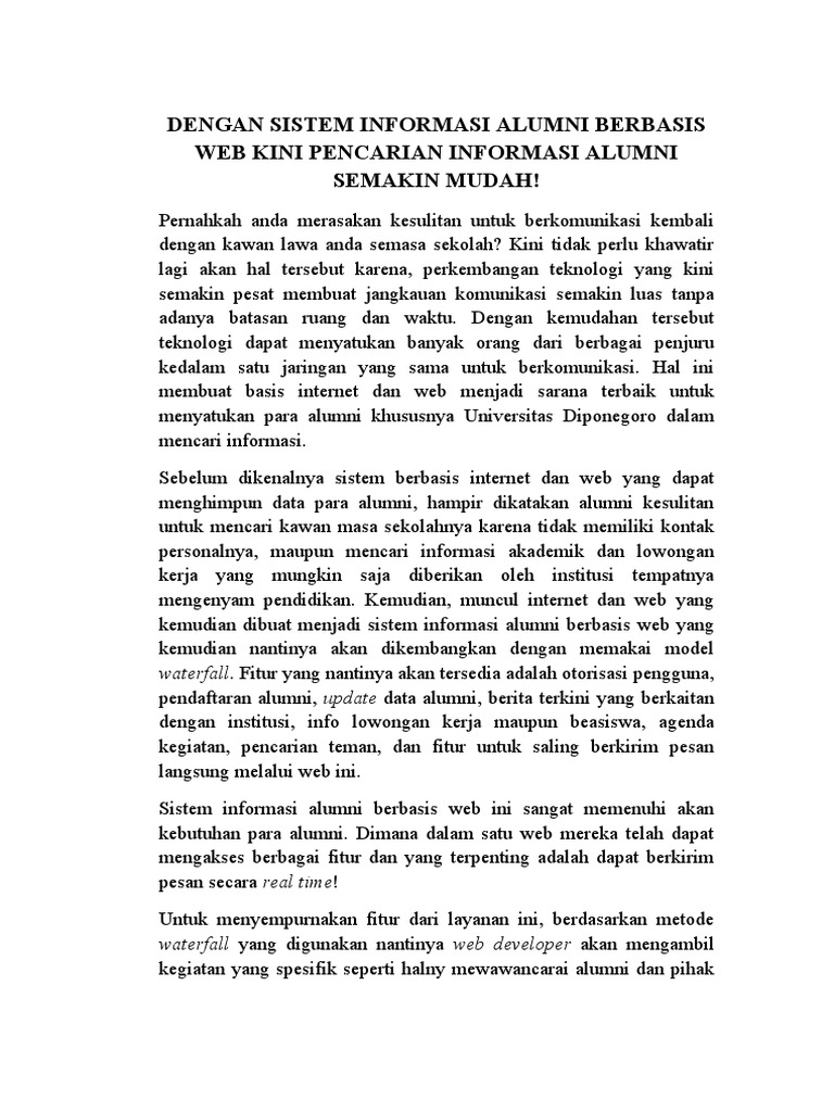 Artikel Ilmiah Populer Teknik Informatika | PDF