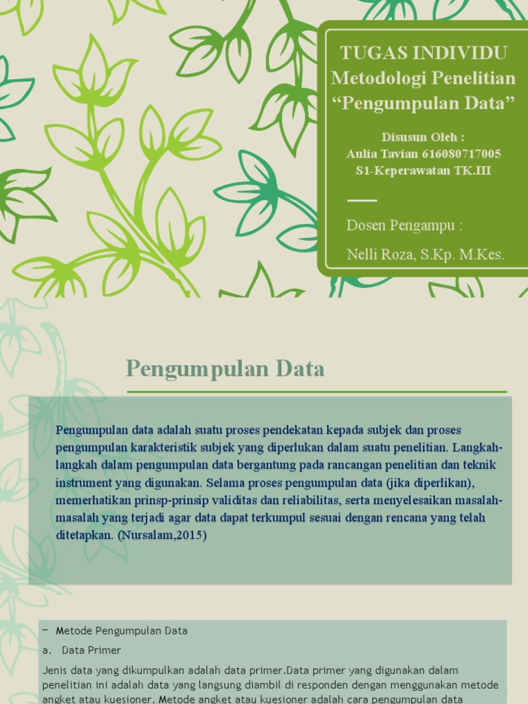 Metodologi Penelitian, Pengumpulan Data | PDF