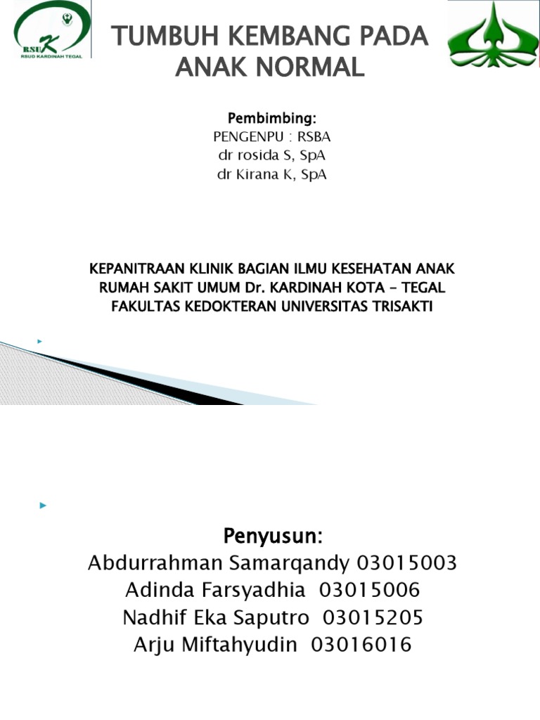 Tumbuh Kembang Pada Anak Normal | PDF