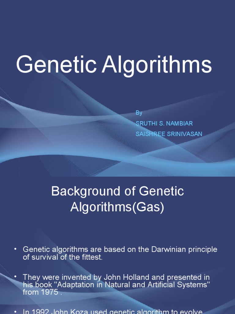 Shikhar Genetic Algo Pdf Genetic Algorithm Genetics 