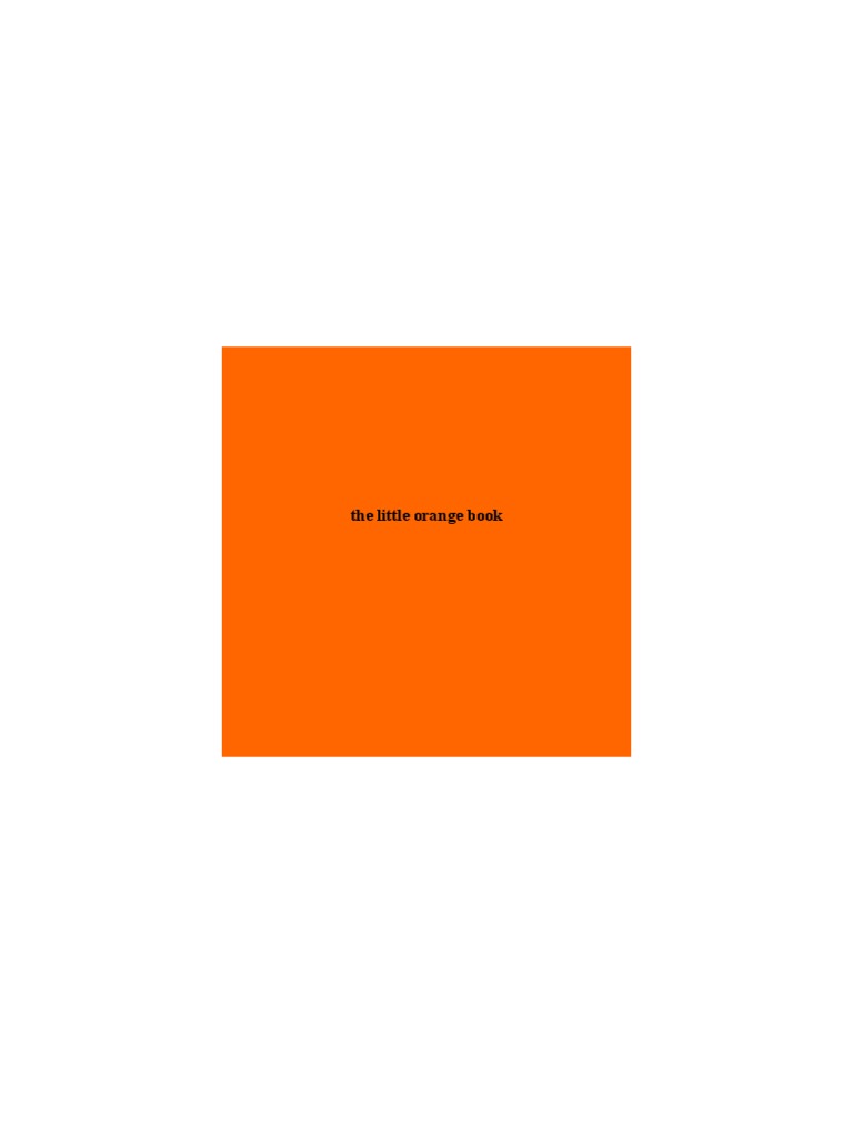 Little Orange Book | PDF | Business