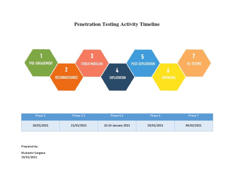 Penetration Testing Activity Timeline PDF | PDF