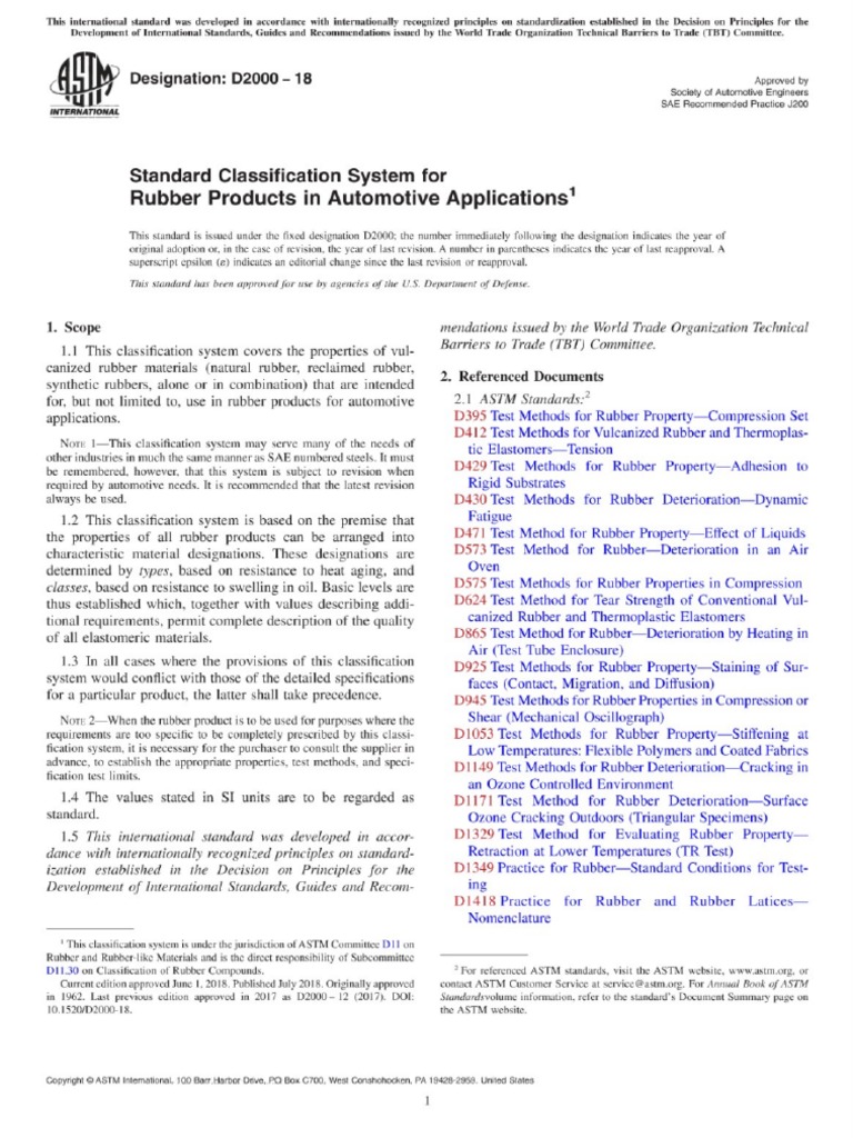 Astm d2000 18 PDF | PDF