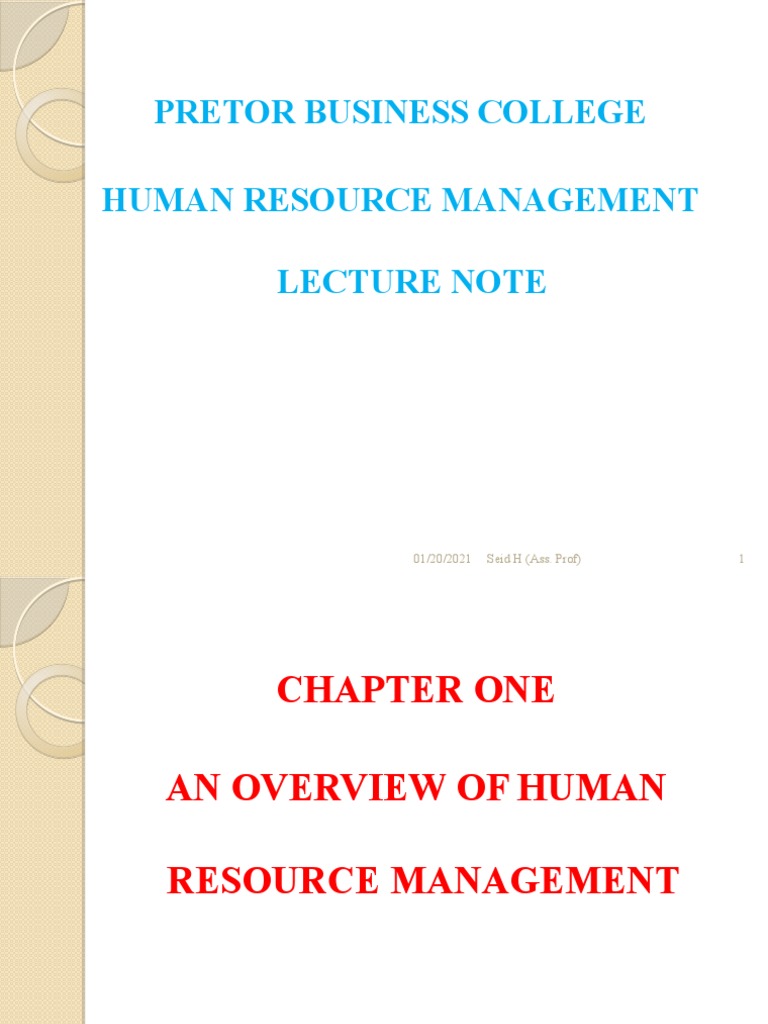 CH 1 | PDF | Human Resource Management | Human Resources