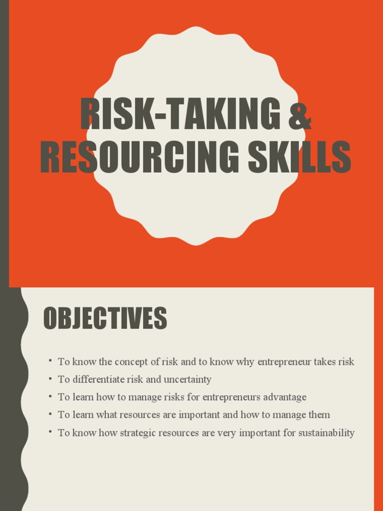 APT 2013 - T5 - Organizing Risk-Taking & Resourcing Skills | PDF ...