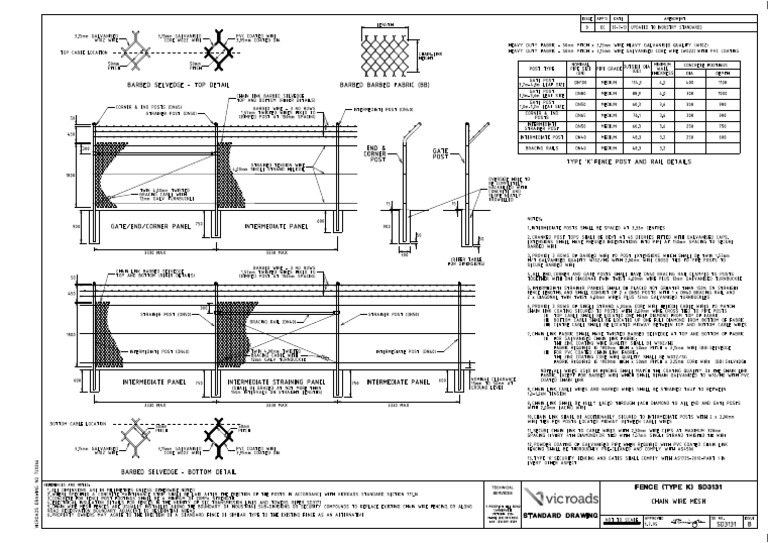 Chain Link Fence Drawing