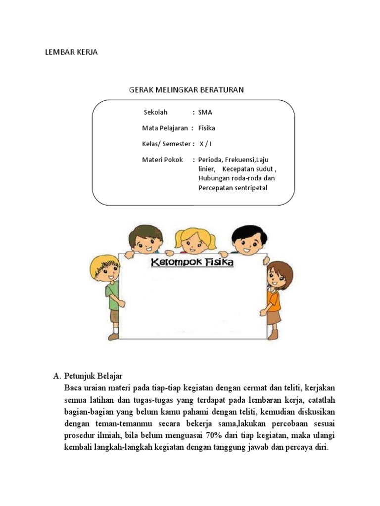 LKPD Gerak Melingkar | PDF