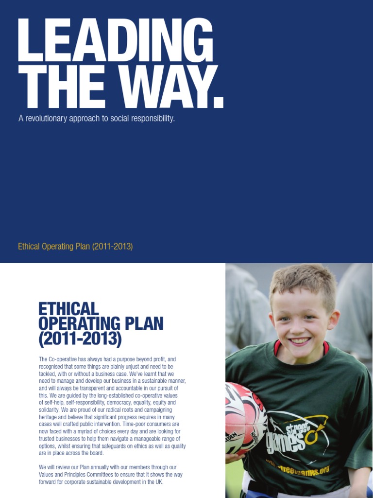 Co-Op Ethical Operating Plan 2011-2013 | PDF | Cooperative | Sustainability