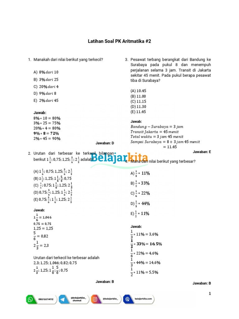 Latsol PK Aritmatika #2 | PDF