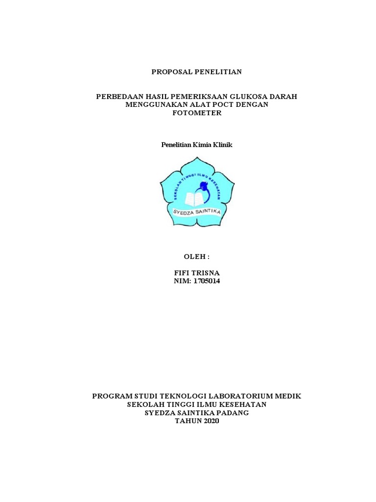 HAL DEPAN Dan LAMPIRAN PROPOSAL SKRIPSI TLM Fifi Trisna | PDF