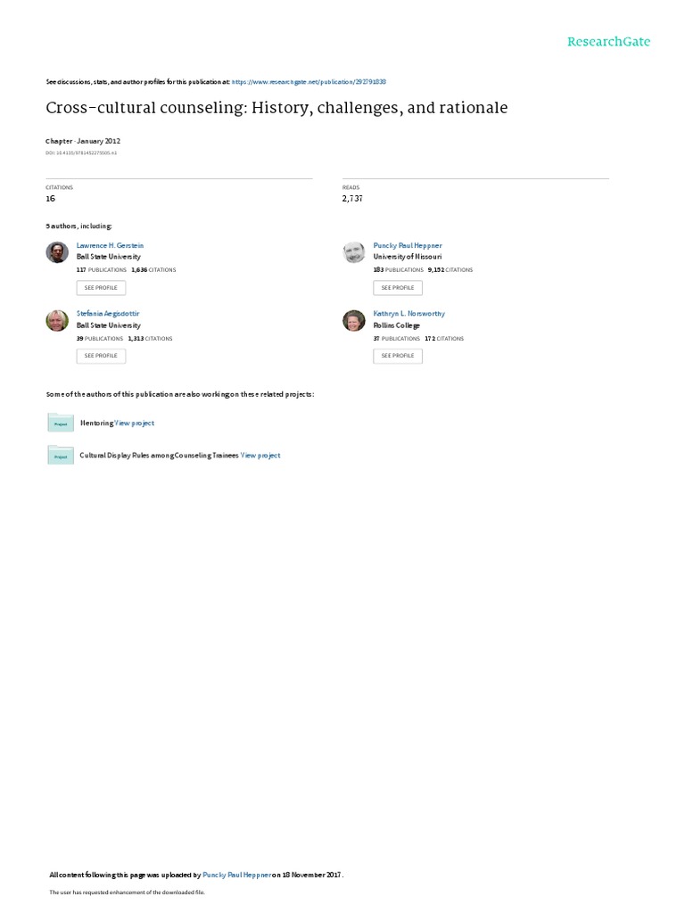 Ridleyetal - Cultural Confrontation Counseling Across Cultures | PDF ...
