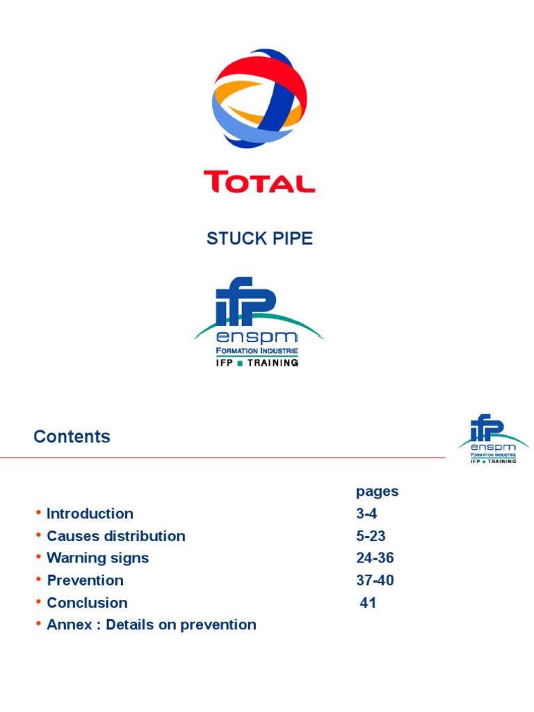 Stuck Pipe TOTAL | Download Free PDF | Drilling Rig | Stress (Mechanics)