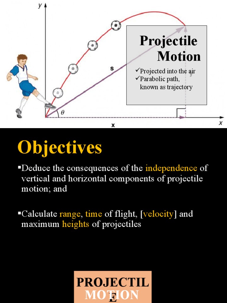 Projectile Motion: Projected Into The Air Parabolic Path, Known As ...