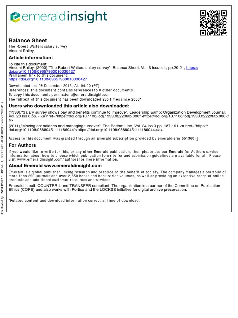 The Robert Walters Salary Survey PDF | PDF | Risk | Economies