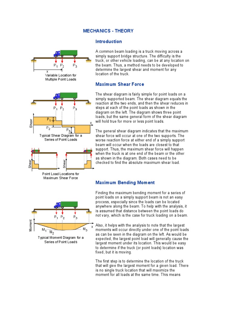 Mechanics - Theory: Variable Location For Multiple Point Loads | PDF ...