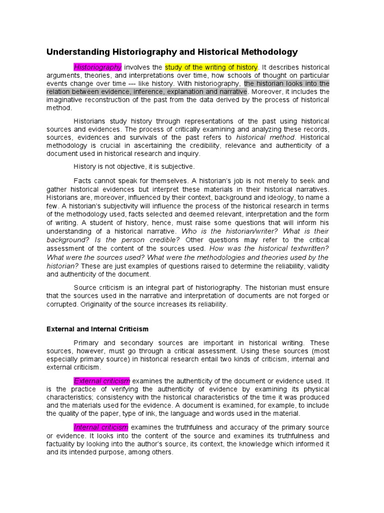 Topic 3 Internal and External Criticism | PDF | Primary Sources | Historian
