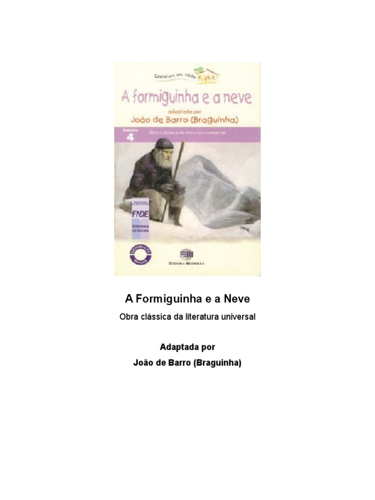Classico Adaptado - A Formiguinha e A Neve | PDF | Fábula