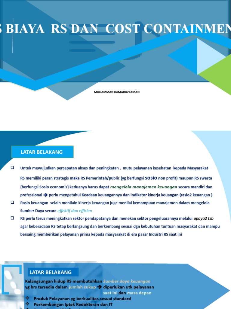 Analisis Biaya dan Solusi Cost Containment | PDF