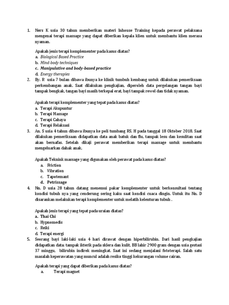 Soal Latihan Komplementer | PDF