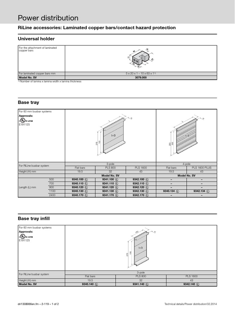 Power Distribution: Riline Accessories: Laminated Copper Bars/Contact ...