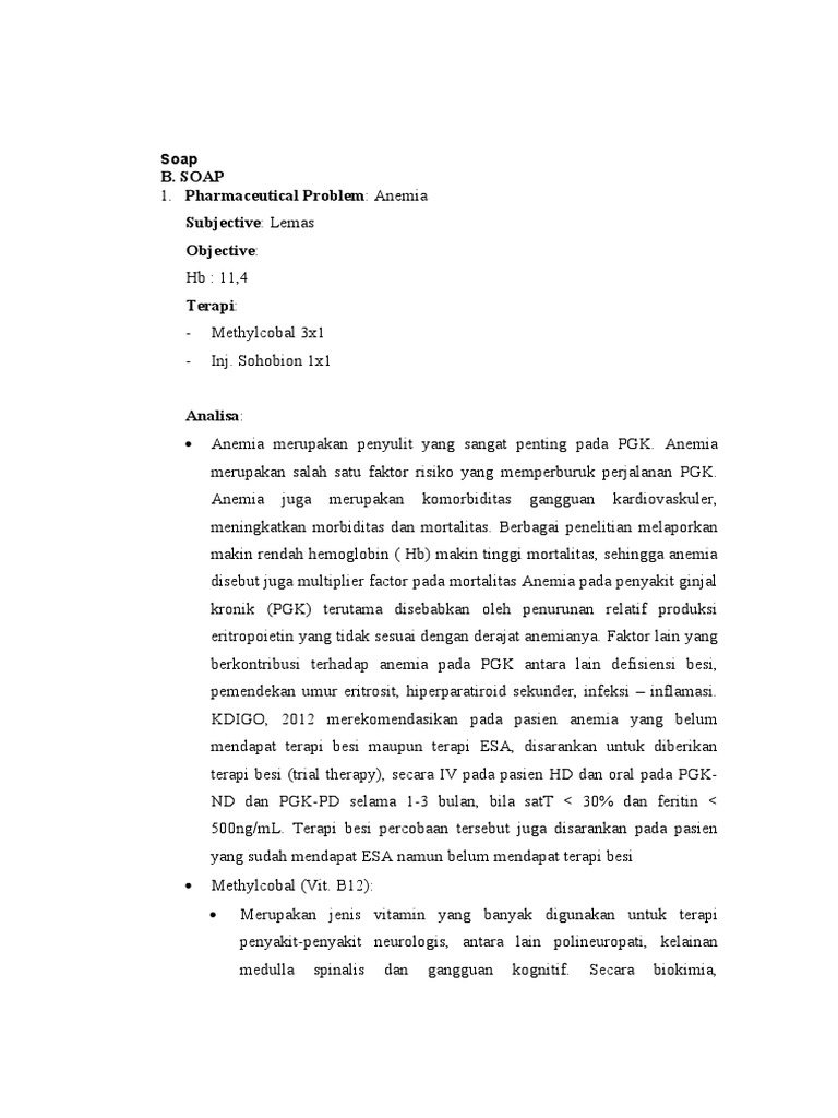 Soap Anemia | PDF