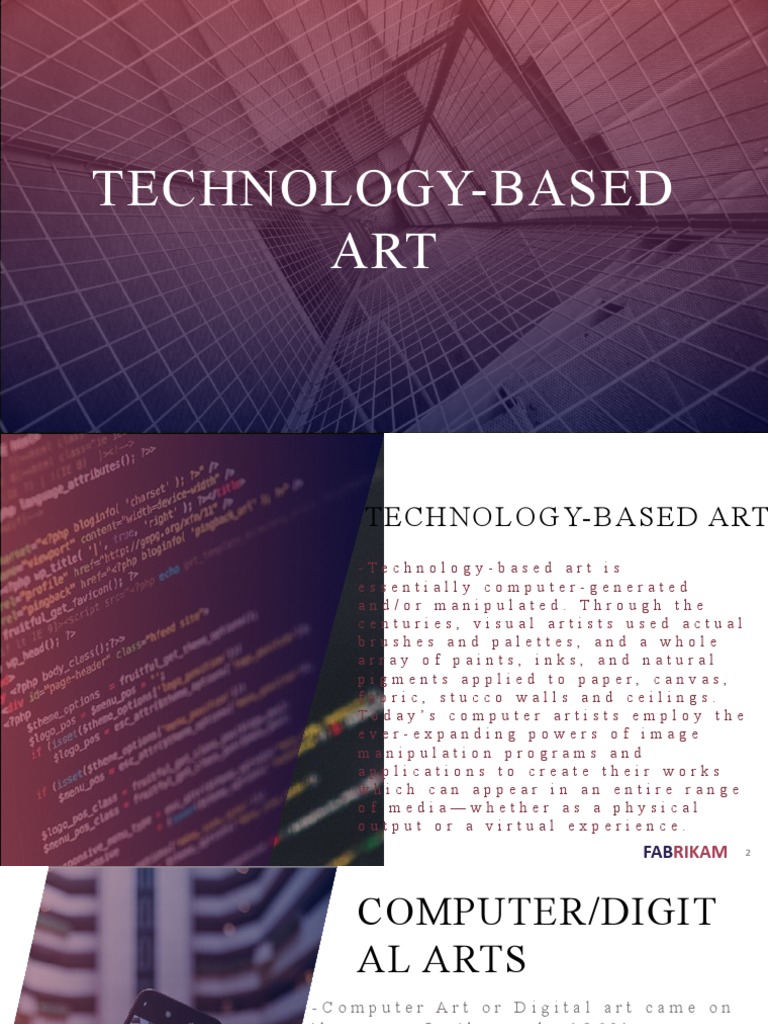 Technology-Based Art | PDF | Computer Graphics | Computer Art