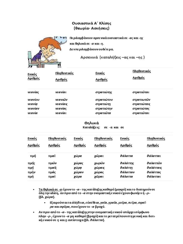 αρχαια α κλιση | PDF