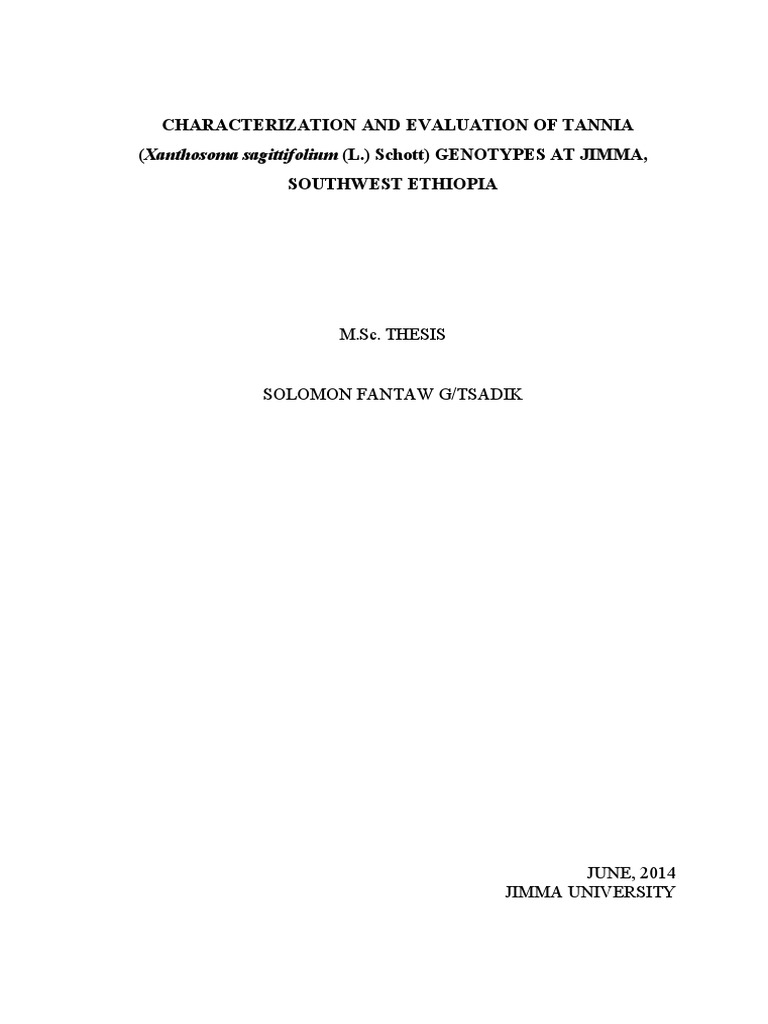 Characterization of Tannia Plant | PDF | Heritability | Leaf