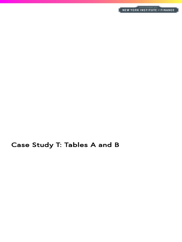 Case Study T Table A and B | PDF | Fossil Fuels | Hydrocarbons