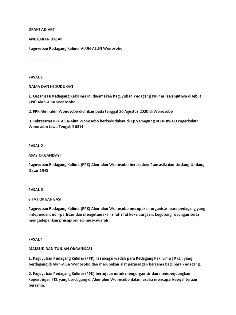 Draft Adart | PDF | Hukum