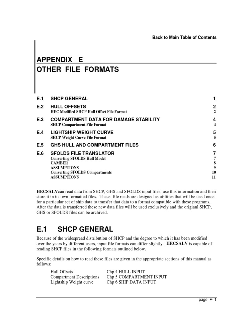 Appendix E Other File Formats | Download Free PDF | Deck (Ship) | Menu ...