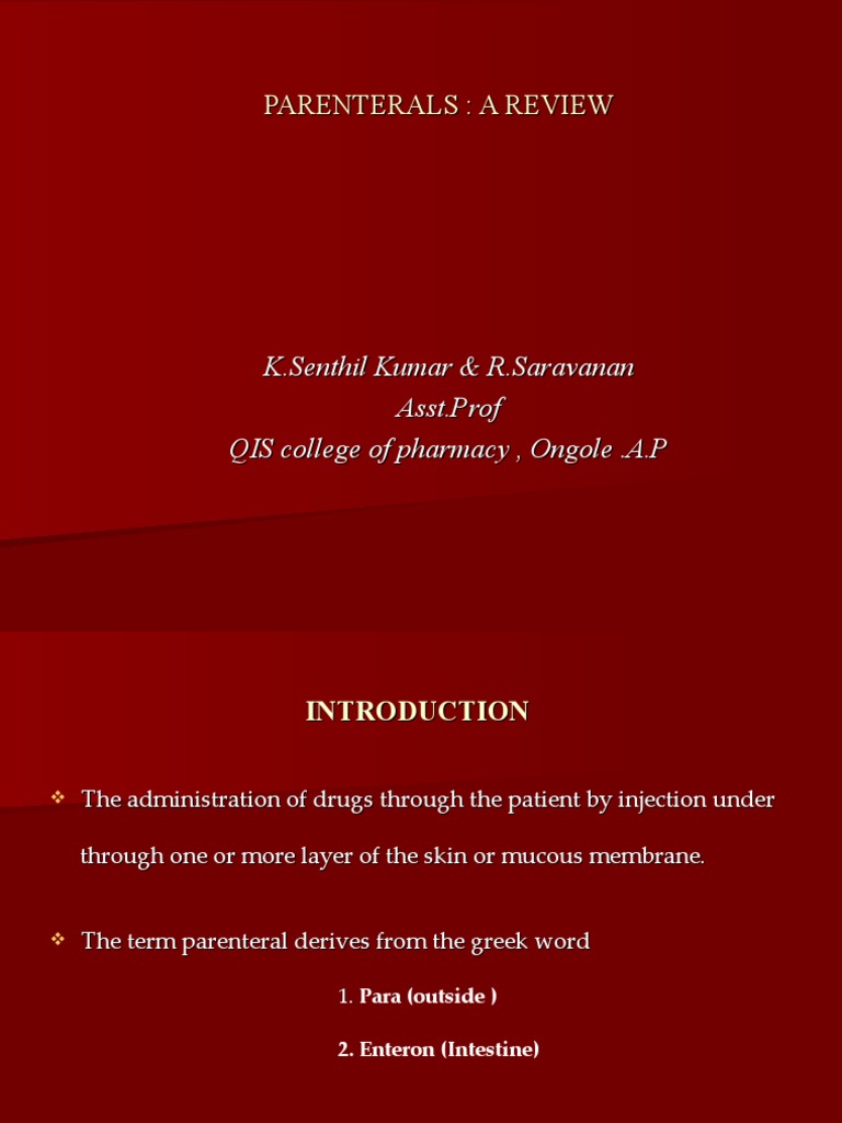 Parenteral s