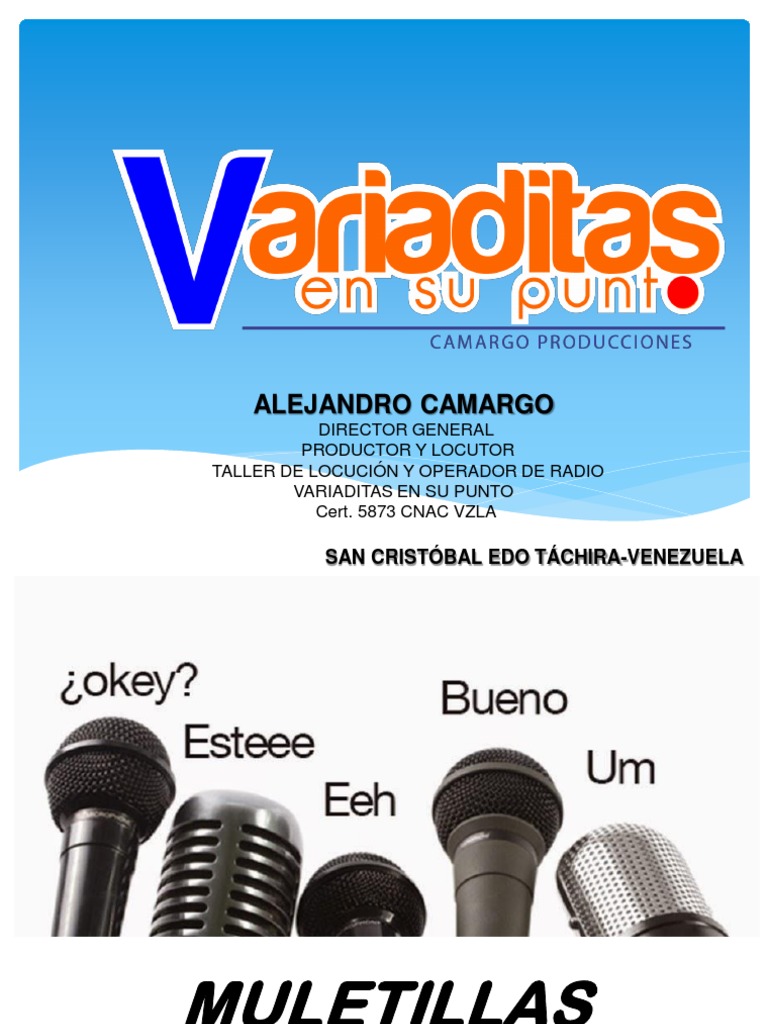 Muletillas en Locución y Comunicación | PDF | Estudios de idiomas ...