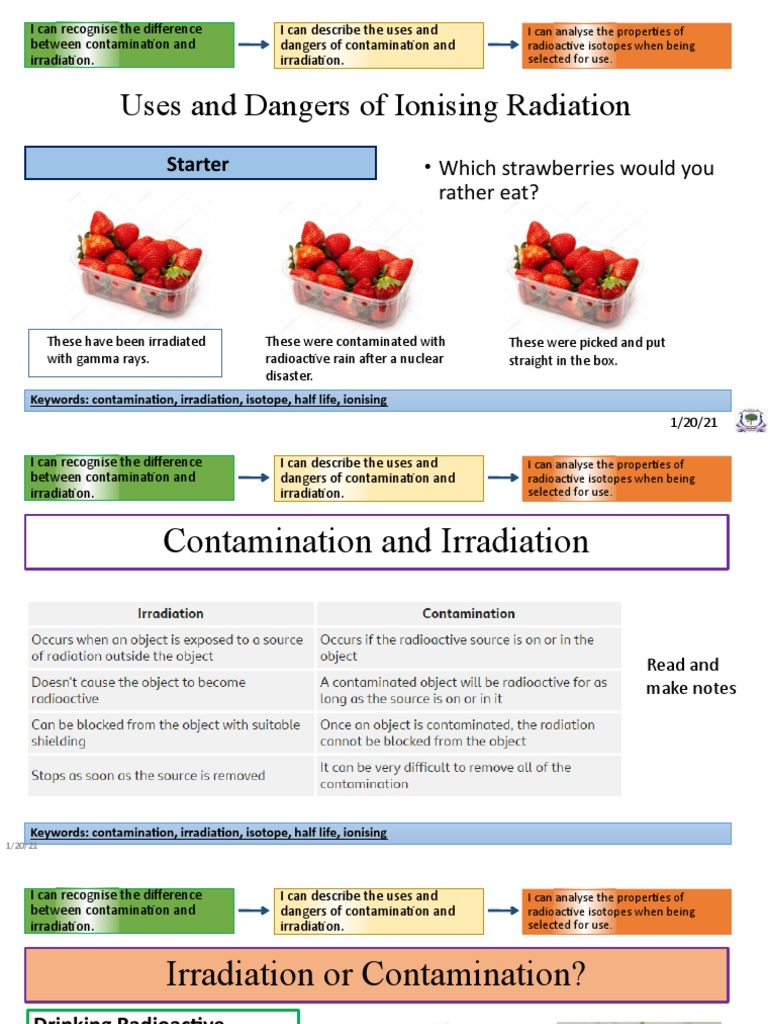 Radiation: Uses and Dangers | PDF | Radioactive Contamination ...