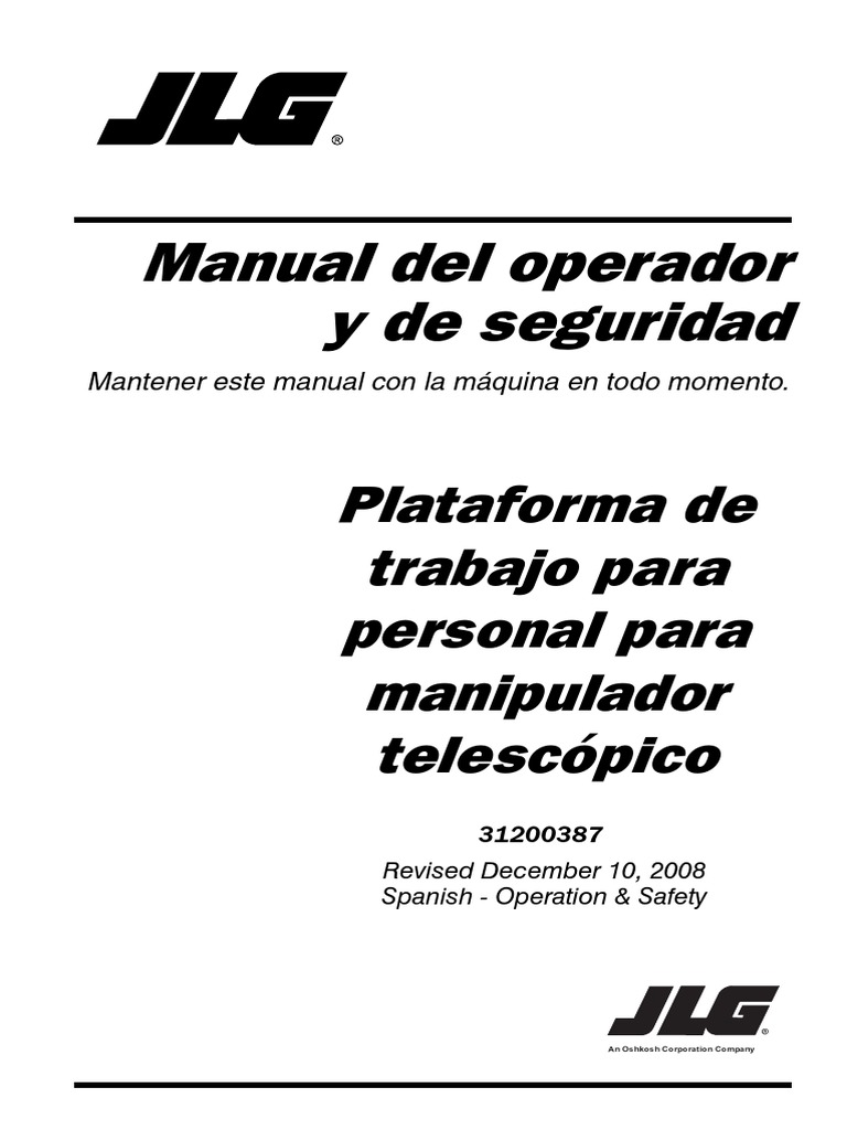 Manual Operacion Telehandler JLG | PDF | Soldadura | Construcción